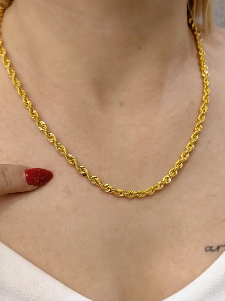 HALAT ZİNCİR ALTIN KOLYE 14 AYAR ZİNCİR KOLYE nasip kuyumcu