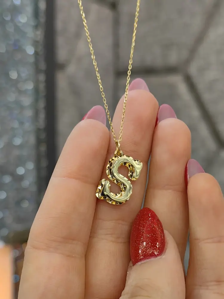 HARF ALTIN KOLYE 14 AYAR HARF KOLYE nasip kuyumcu