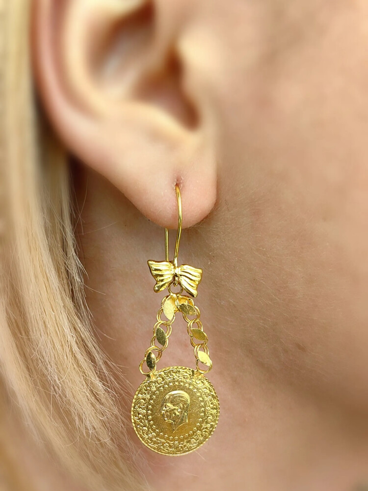 ALTIN LİRA KÜPE | NASİP KUYUMCU