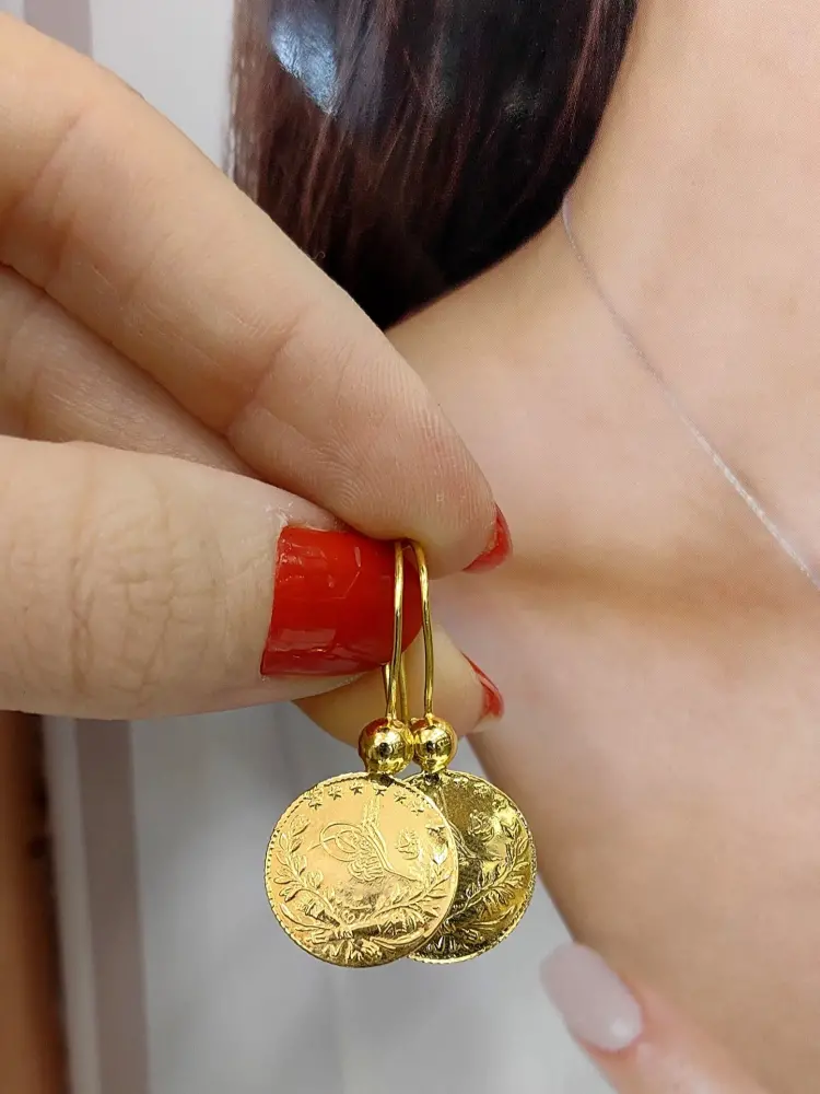 LİRA ALTIN KÜPE LİRA KÜPE nasip kuyumcu