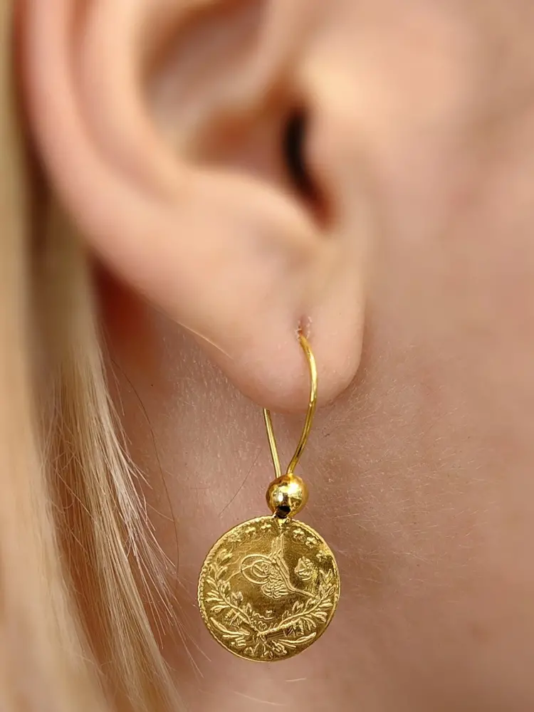 LİRA ALTIN KÜPE LİRA KÜPE nasip kuyumcu